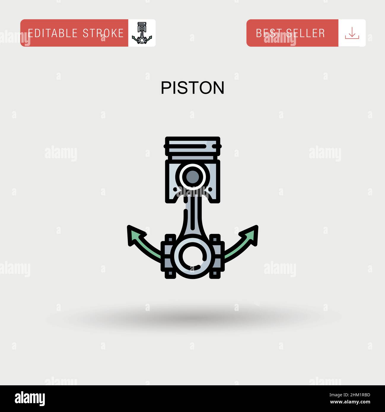 Piston Simple vector icon Stock Vector Image & Art - Alamy