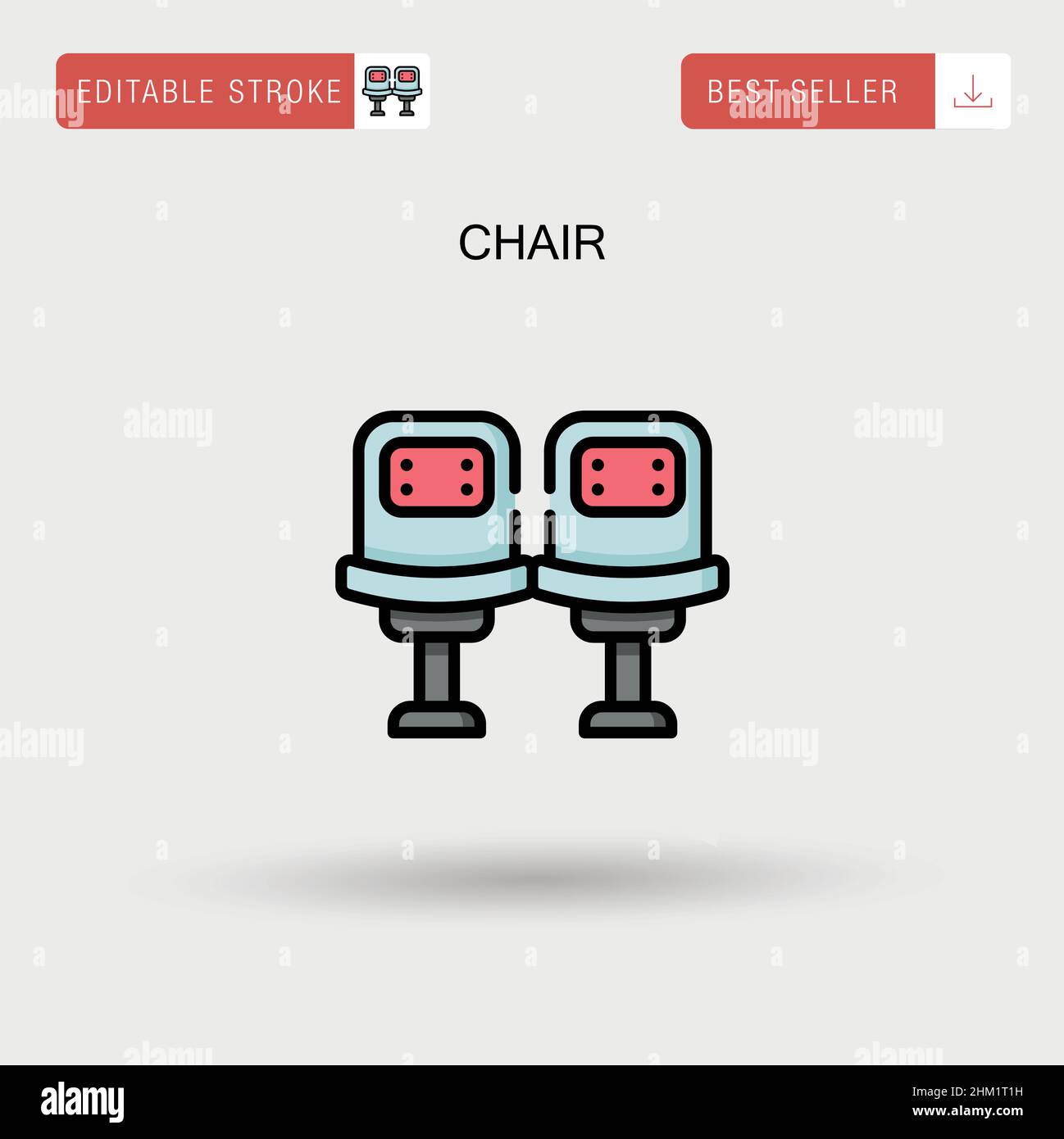 Empty chair front view Stock Vector Images - Alamy