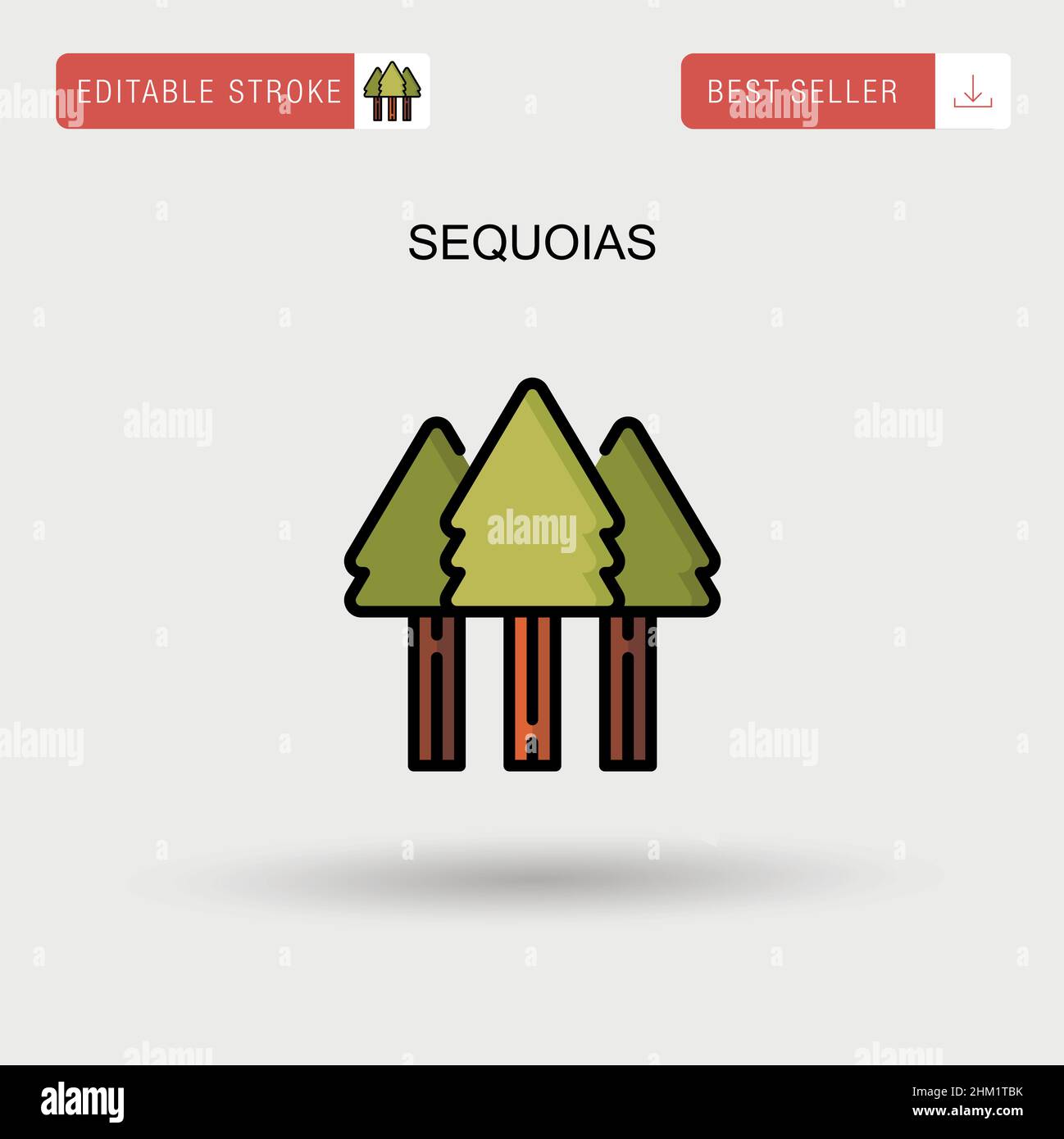 Sequoia icon vector Stock Vector Images - Alamy