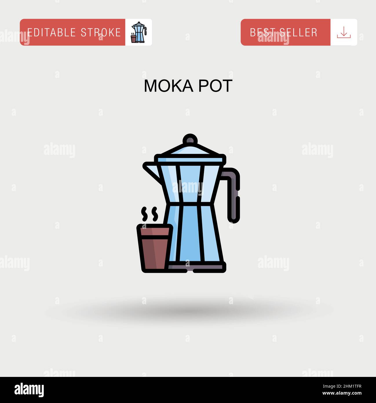 Moka pot Simple vector icon Stock Vector Image & Art - Alamy