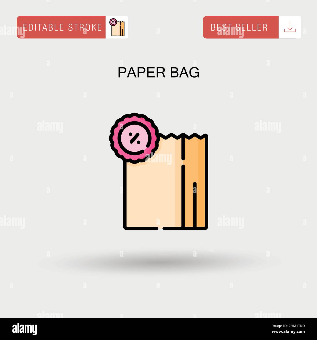 Kraft paper bag Stock Vector Images - Alamy