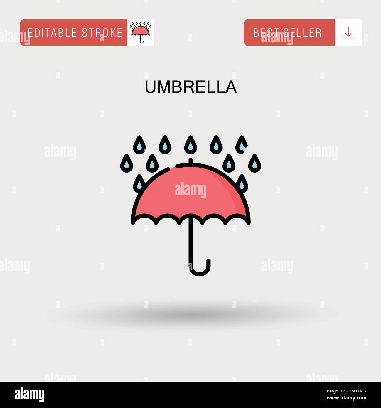 Umbrella Simple vector icon Stock Vector Image & Art - Alamy
