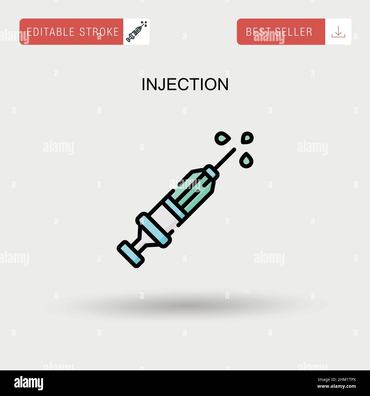 Injection Simple vector icon Stock Vector Image & Art - Alamy