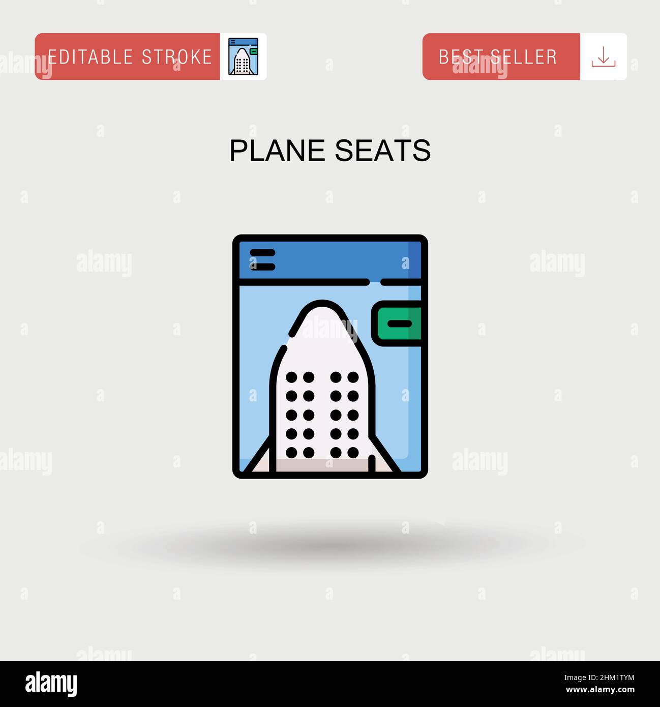 Economy class seat cabin Stock Vector Images - Alamy