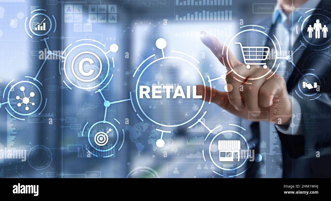 Retail concept marketing channels E-commerce Shopping automation on ...