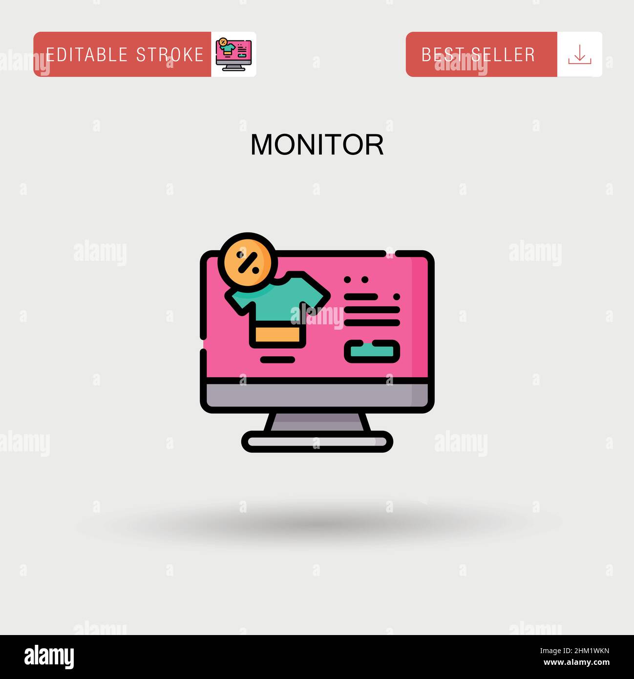 Monitor Simple vector icon Stock Vector Image & Art - Alamy