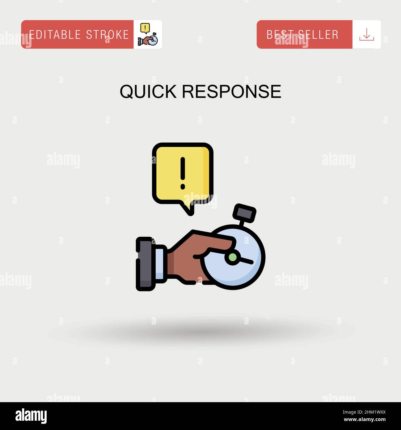 Quick response Simple vector icon Stock Vector Image & Art - Alamy