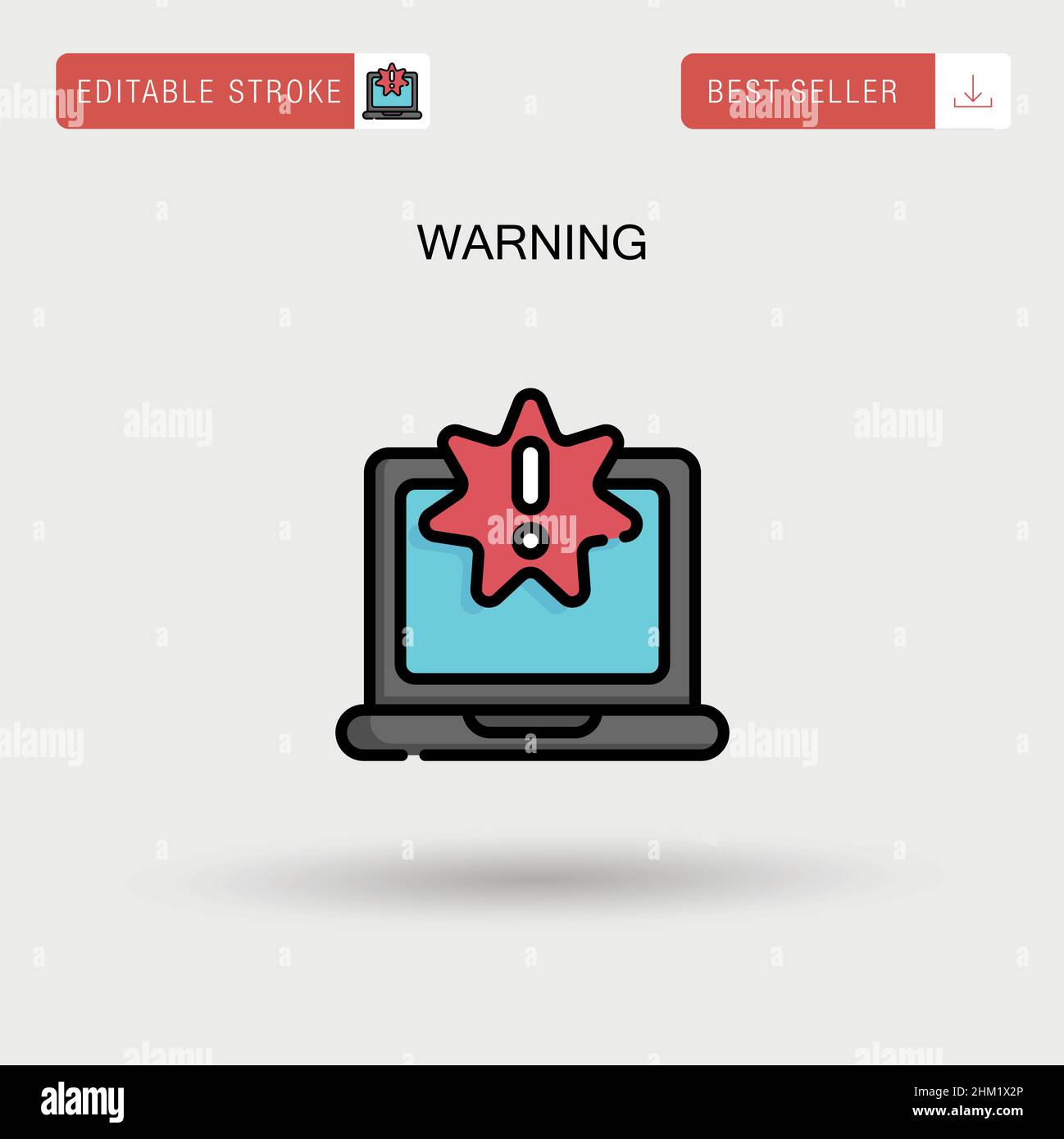 Warning Simple vector icon Stock Vector Image & Art - Alamy
