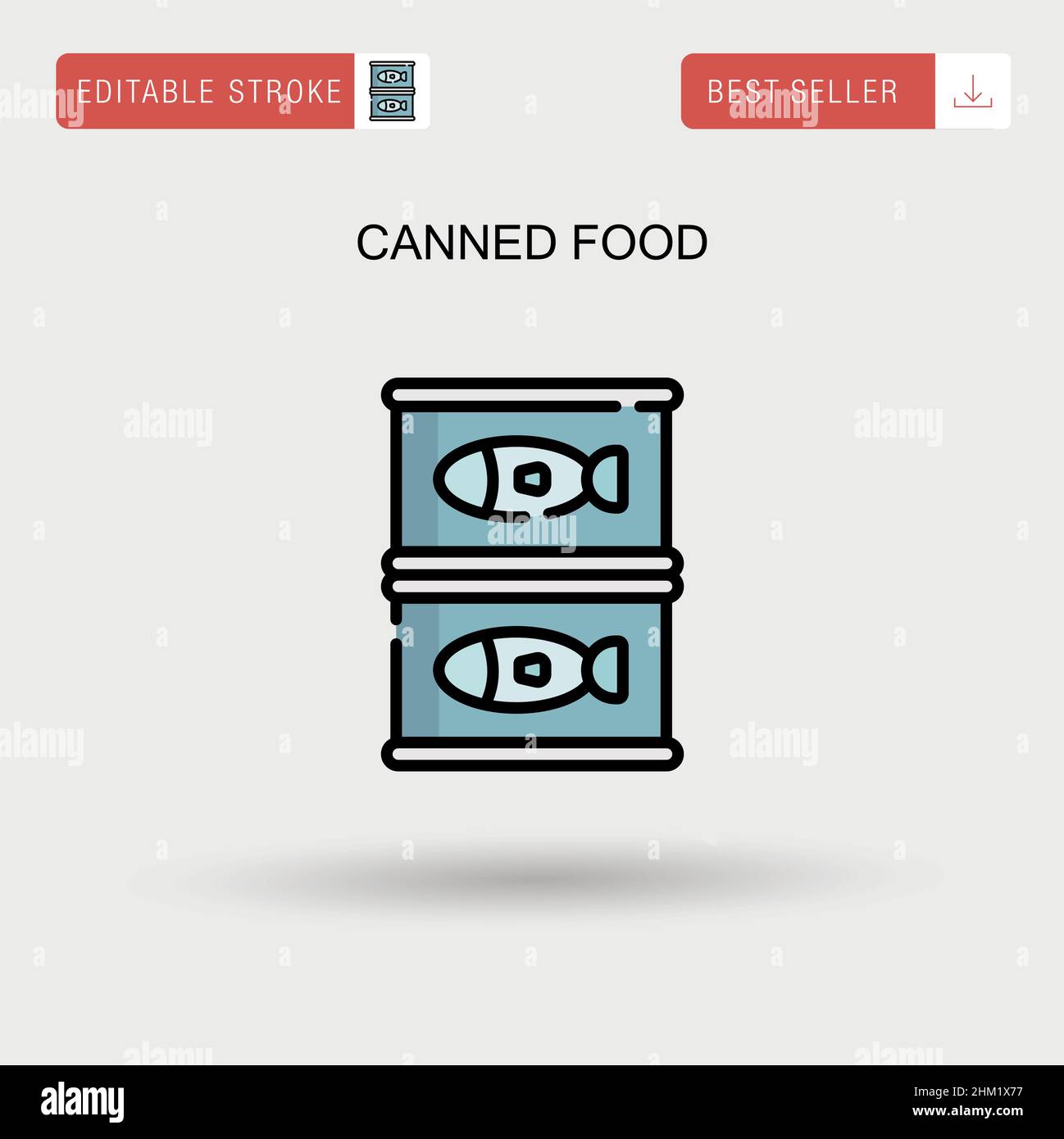 Canned food Simple vector icon Stock Vector Image & Art - Alamy
