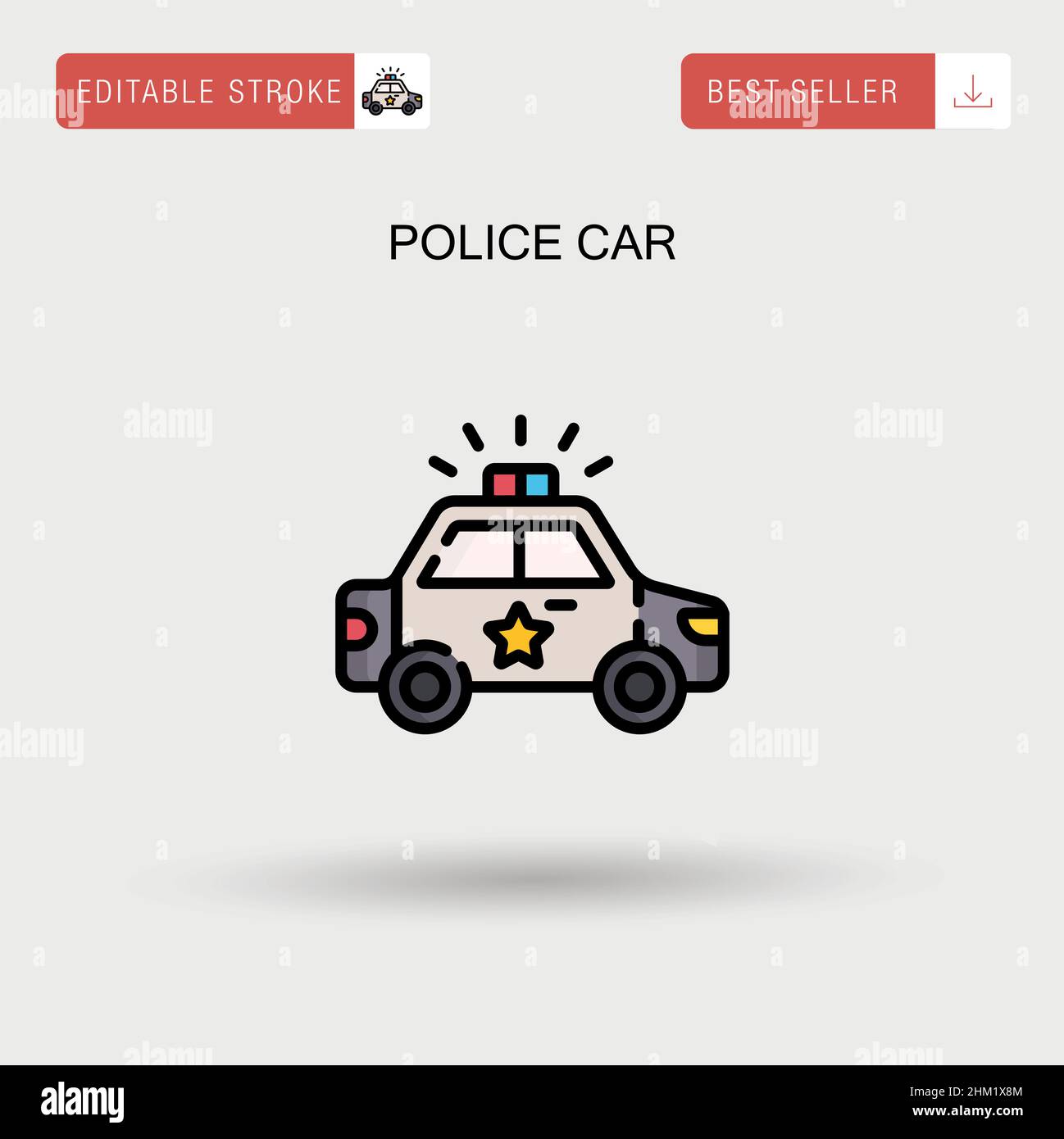Police car Simple vector icon Stock Vector Image & Art - Alamy