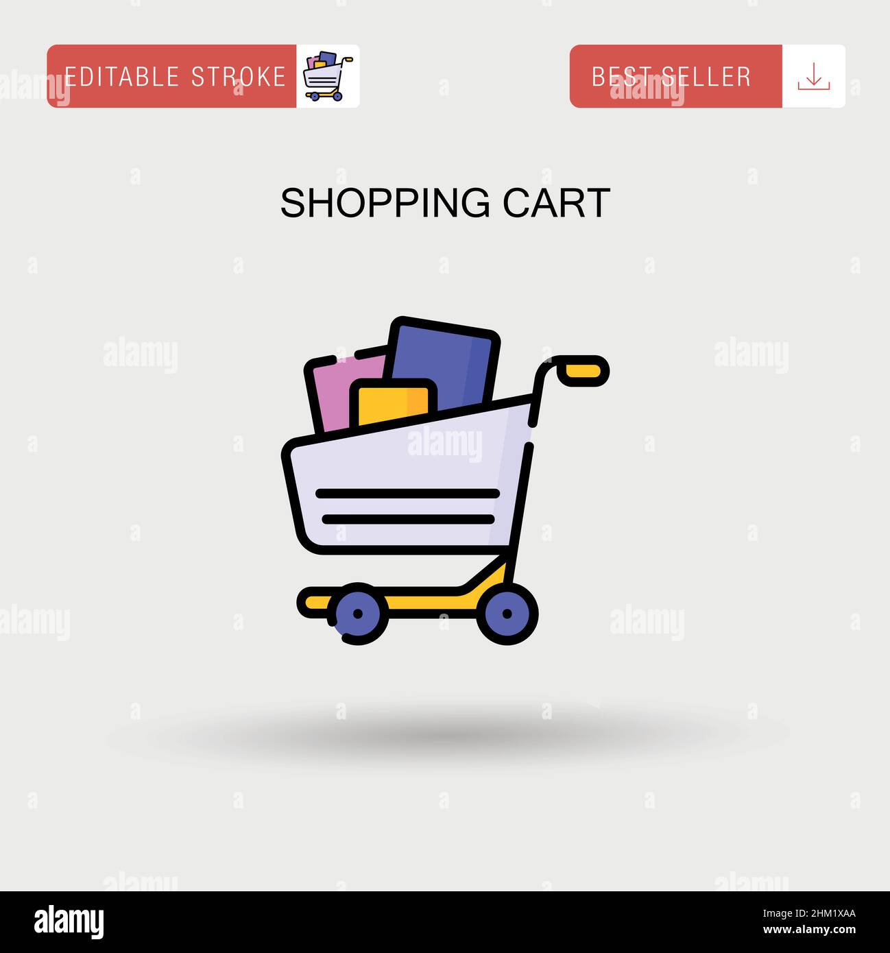 Shopping cart Simple vector icon Stock Vector Image & Art - Alamy