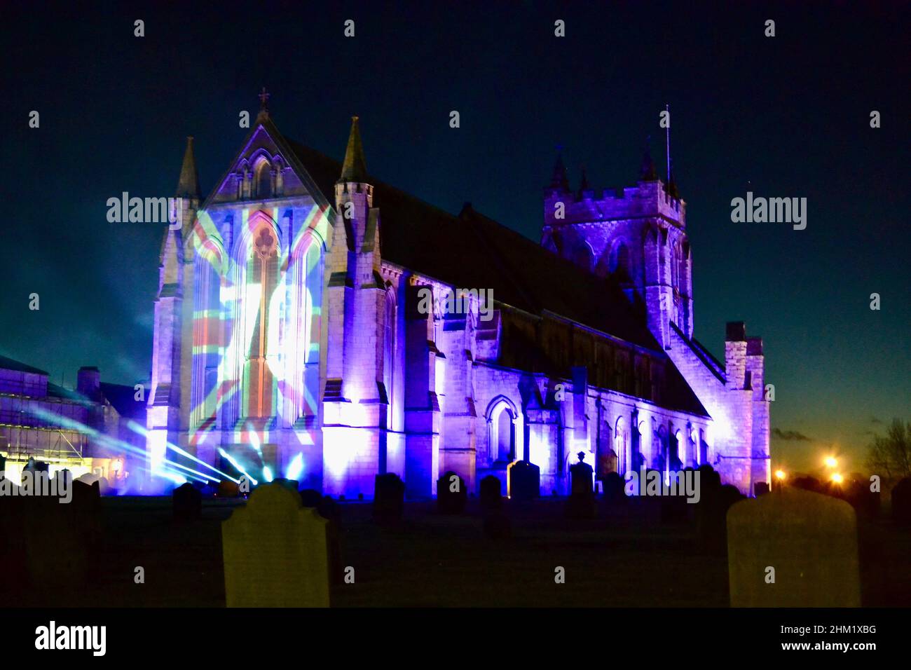 Colour image of St Hilda's Church, Hartlepool Headland, Teesside UK ...