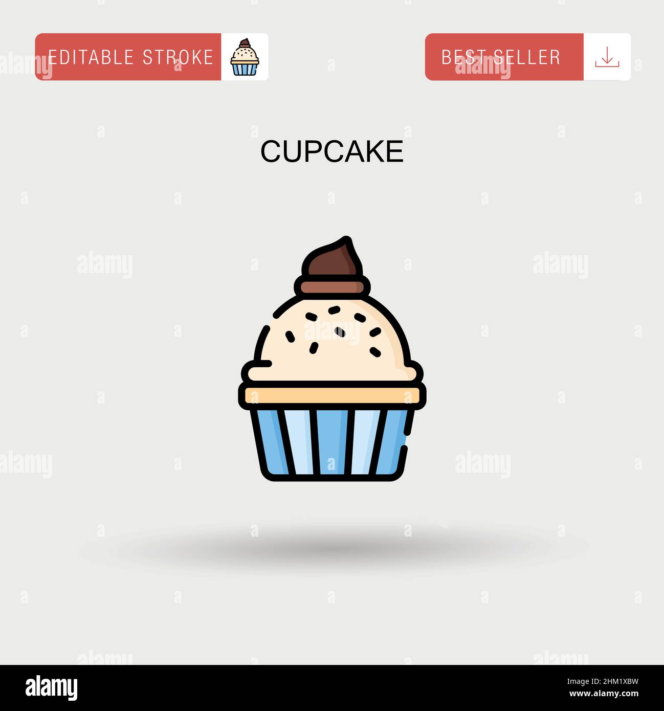 Cupcake Simple vector icon Stock Vector Image & Art - Alamy