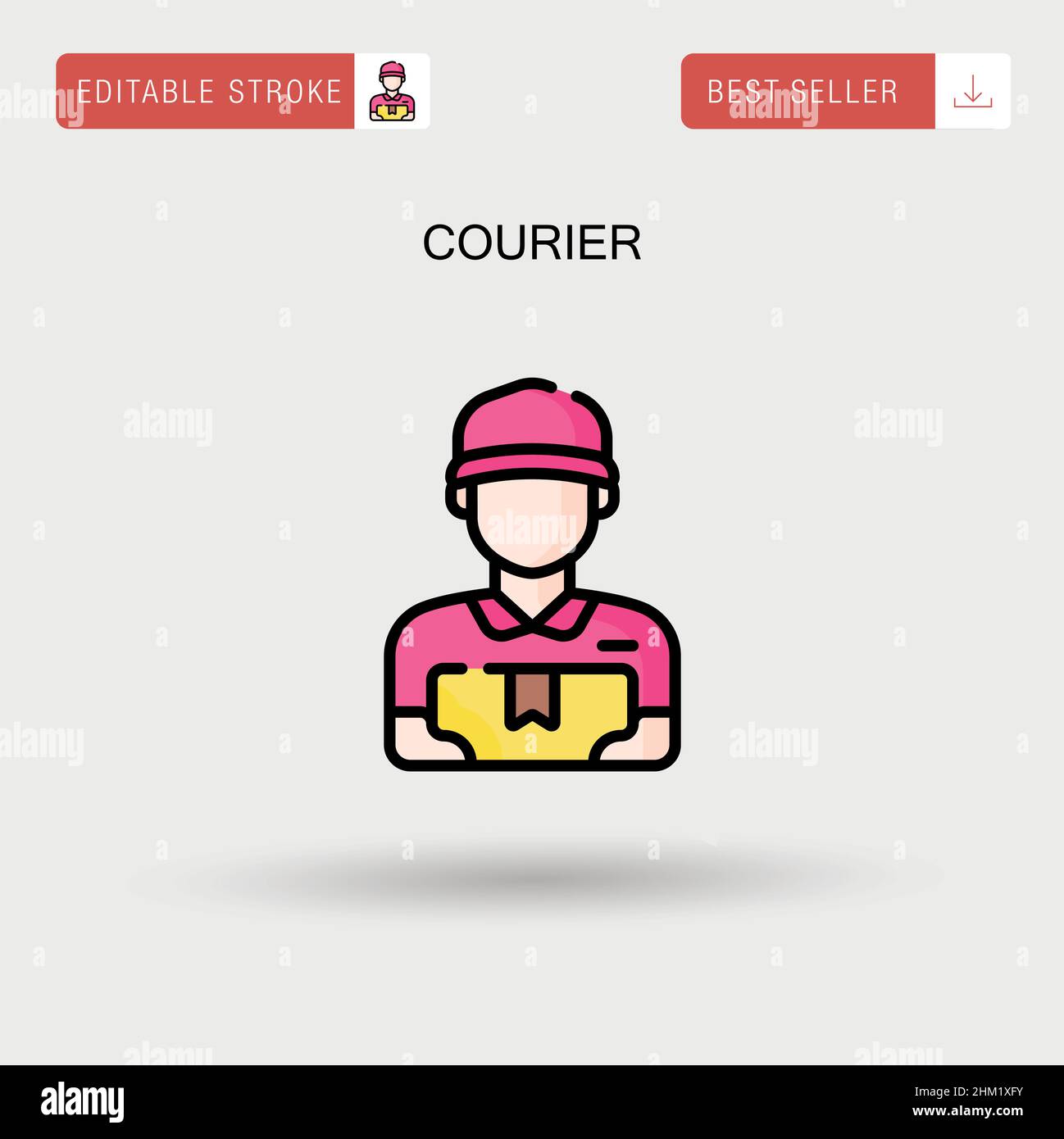 Courier Simple vector icon Stock Vector Image & Art - Alamy