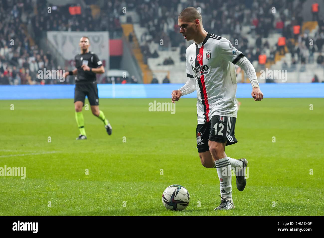 ISTANBUL, TURKEY - FEBRUARY 6: Can Bozdogan of Besiktas JK during the ...