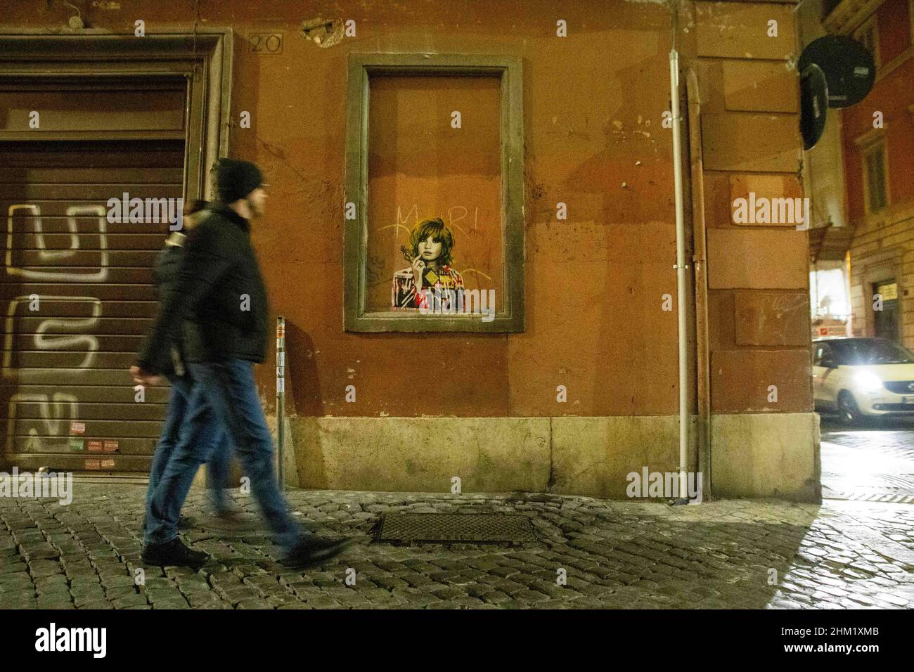 Rome, Italy. 3rd Feb, 2022. View of the work of street artist Harry ...