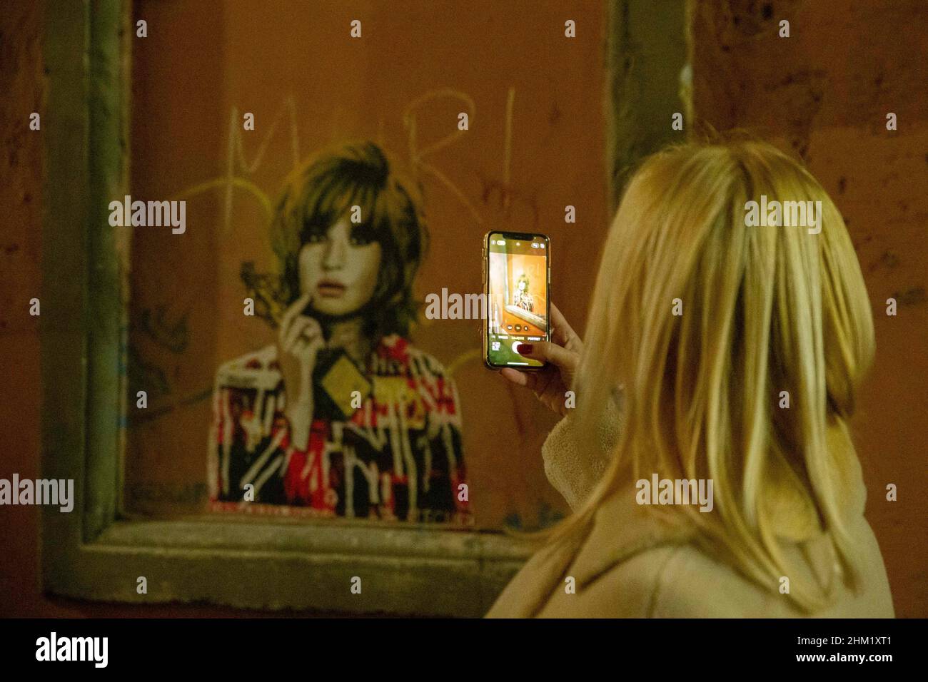 Rome, Italy. 3rd Feb, 2022. View of the work of street artist Harry ...