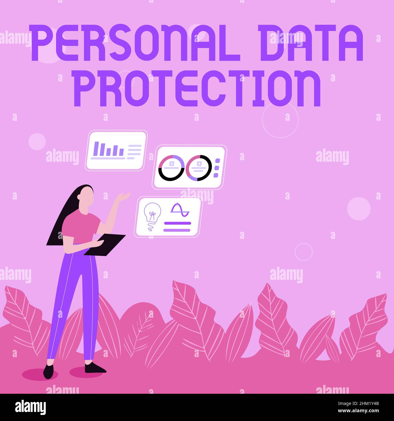 Writing Displaying Text Personal Data Protection Business Idea