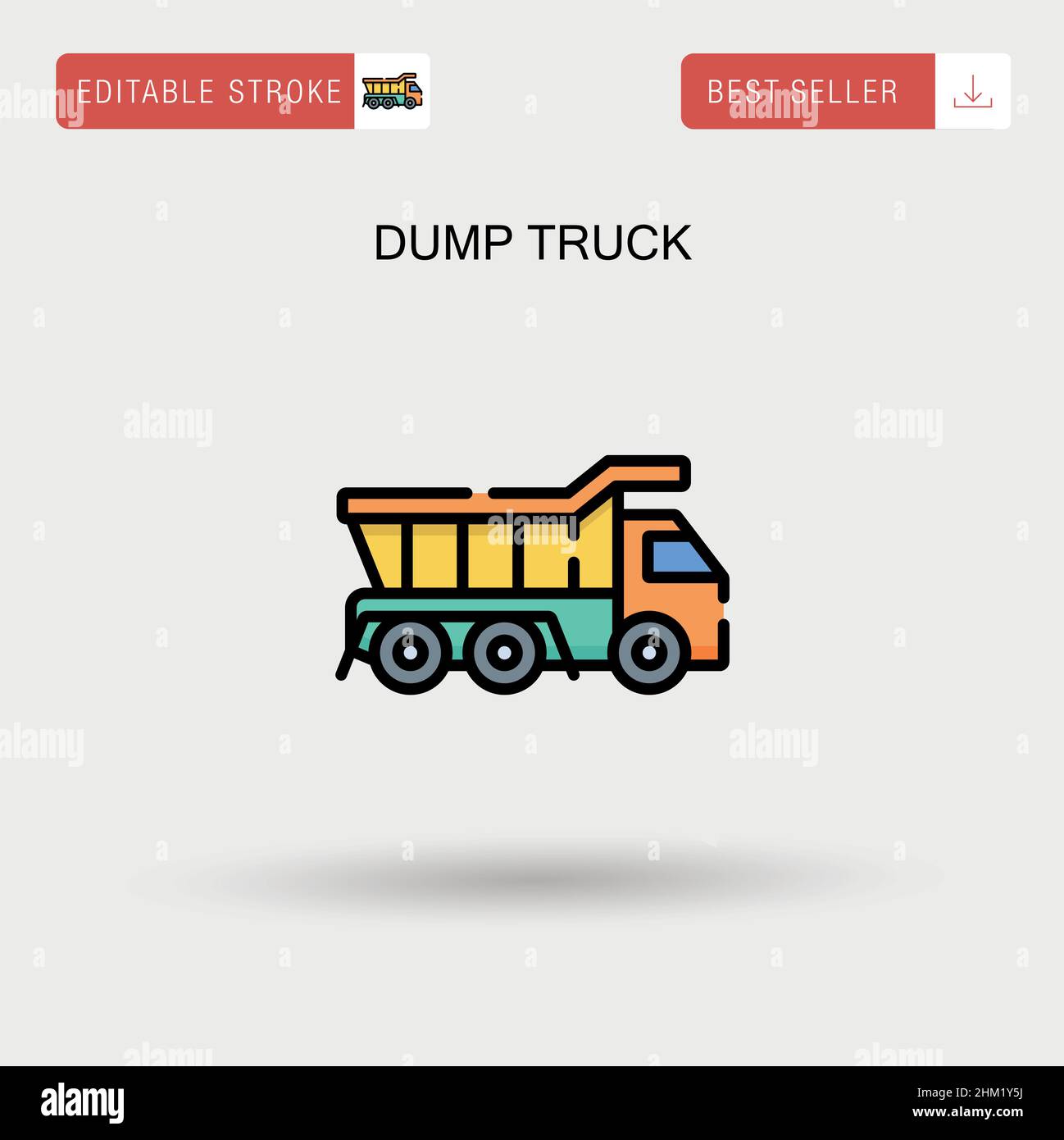 Dump truck Simple vector icon Stock Vector Image & Art - Alamy