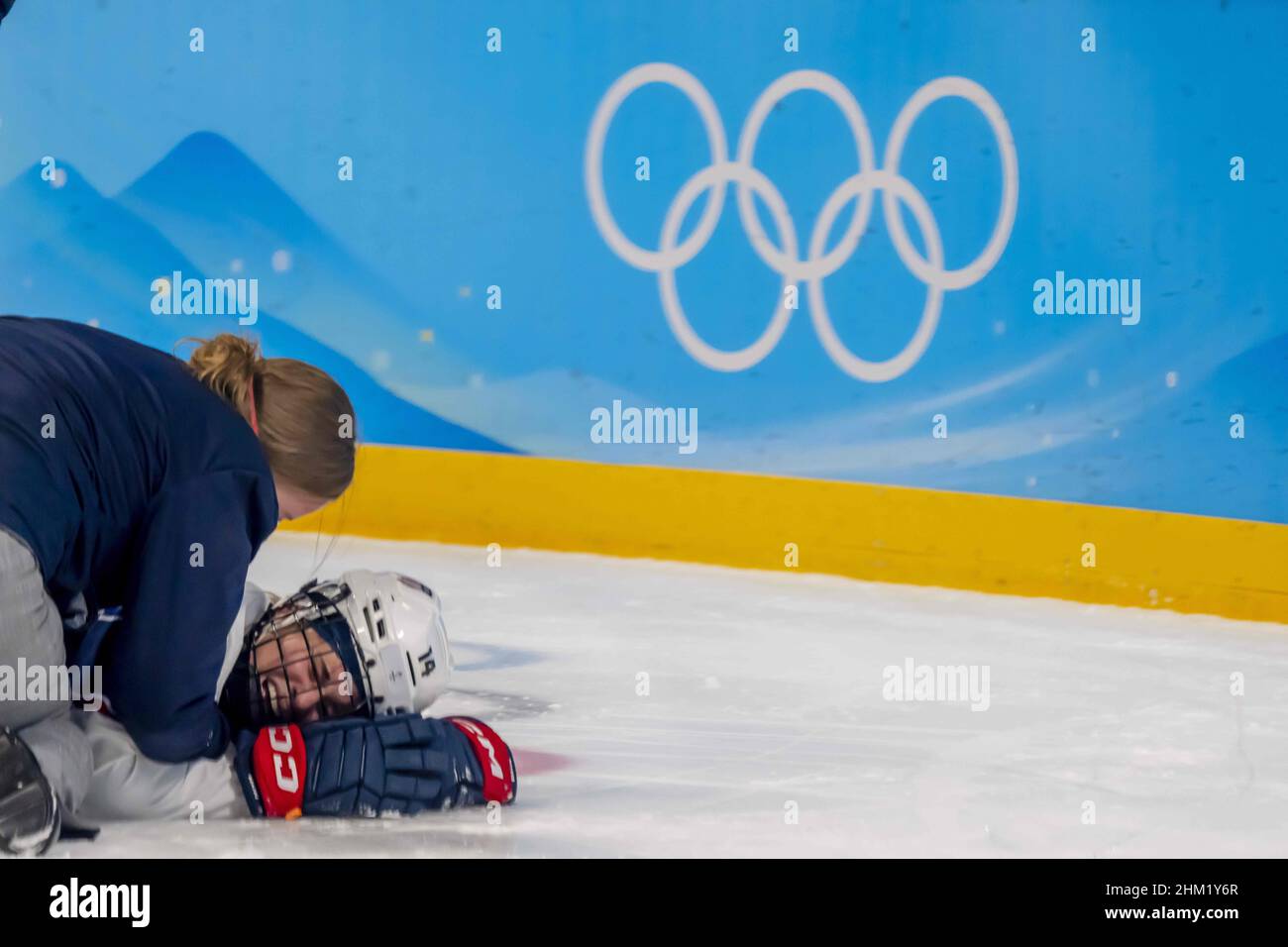 Beijing, China. 3rd Feb, 2022. Team USA Forward, Breanna Decker (14 ...