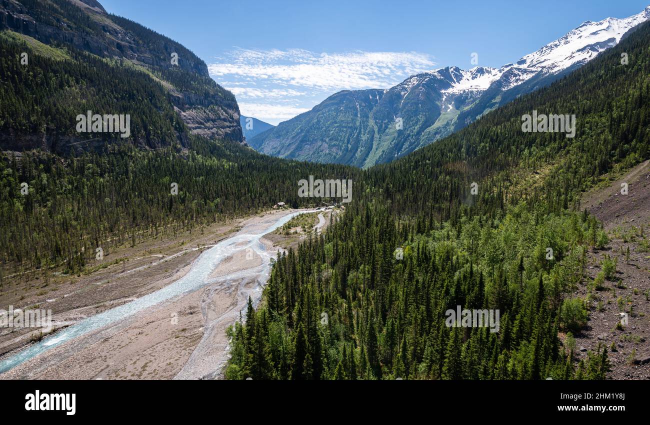 Berg Lake trail from above Stock Photo - Alamy