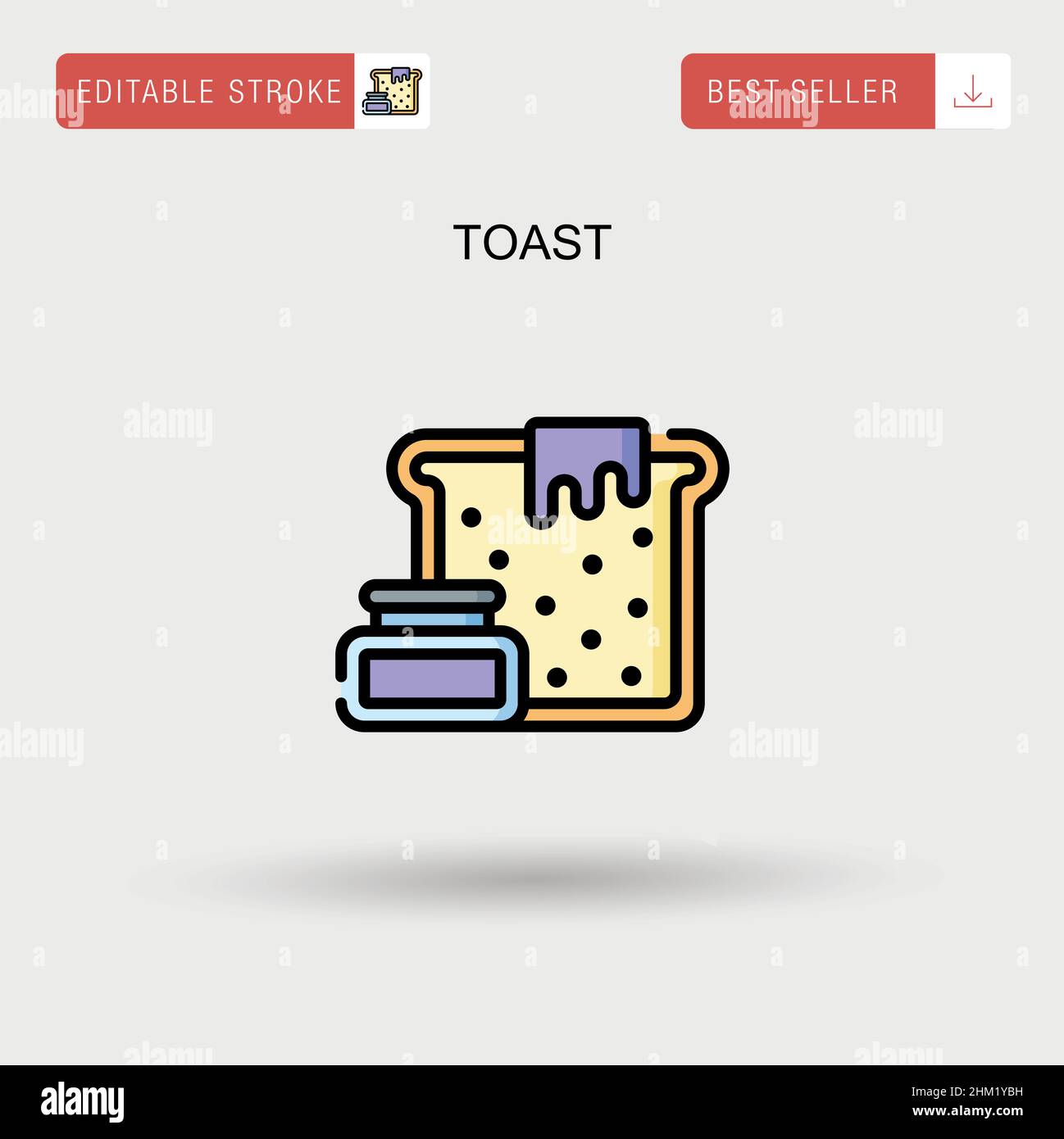 Cut toast Stock Vector Images - Alamy