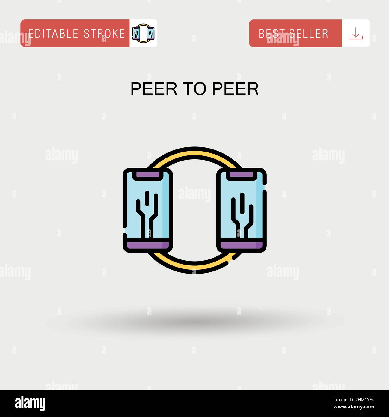 Peer to peer Simple vector icon Stock Vector Image & Art - Alamy