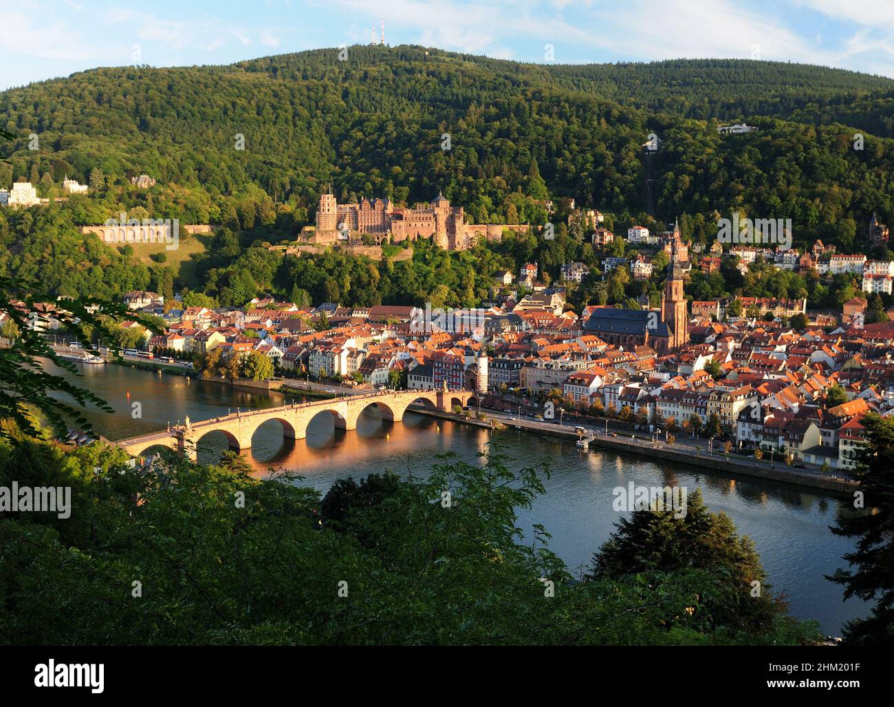 View Over The River Neckar To The Historic City And The Famous Castle ...