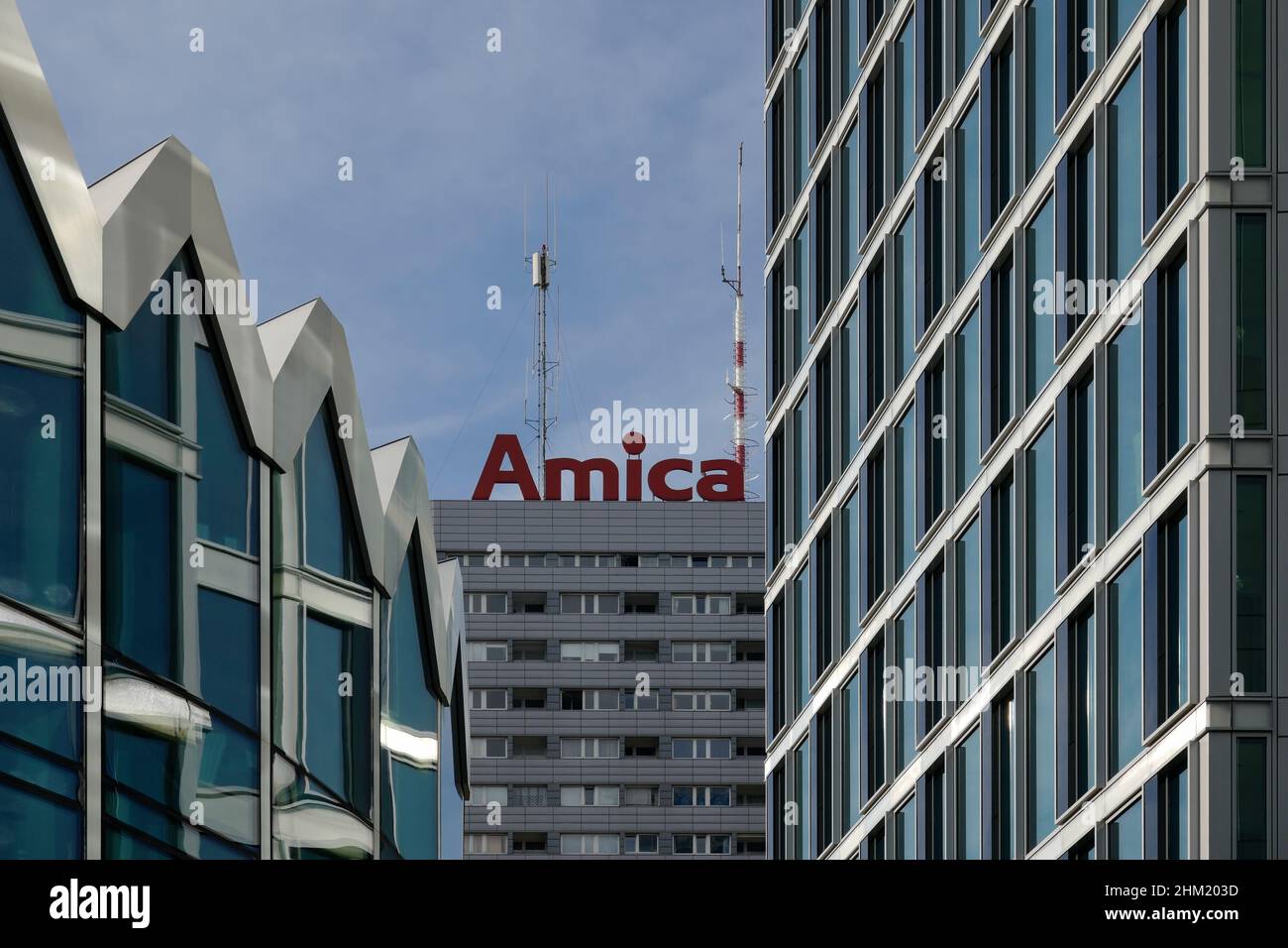 Rotunda (PKO bank building) and Amica tower, Śródmieście district ...