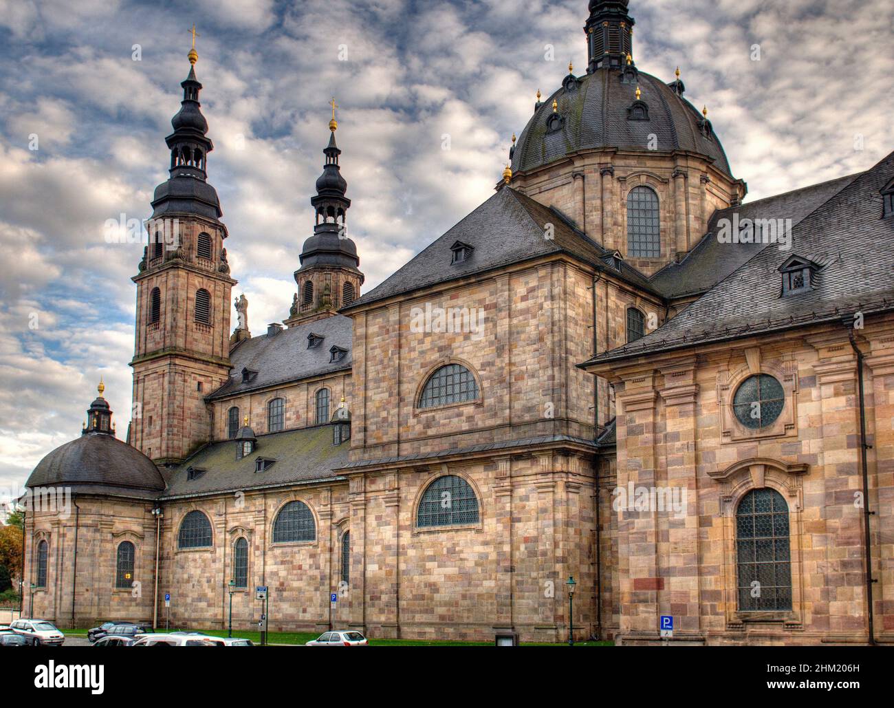 Lateral View Of The Cathedral Of Fulda Germany On A Beautiful Sunny ...