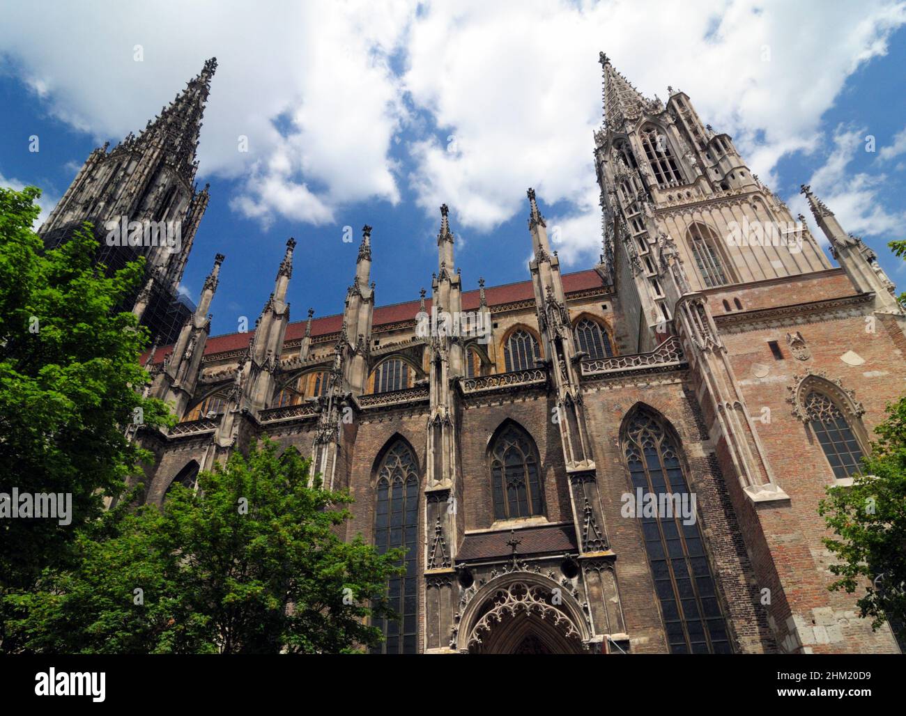 Famous Cathedral Ulmer Muenster In Ulm Germany On A Beautiful Sunny ...
