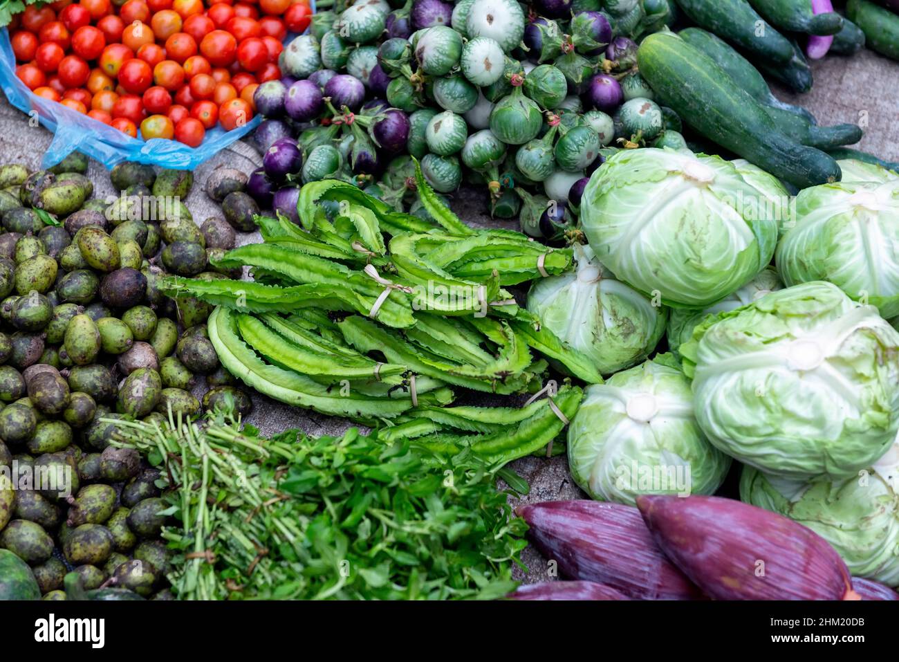 Vegetables in the food market Stock Photo - Alamy