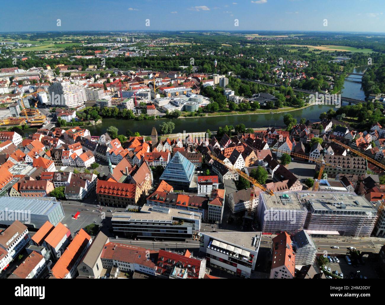 Spectacular View From The Famous Cathedral Ulmer Muenster To The River ...
