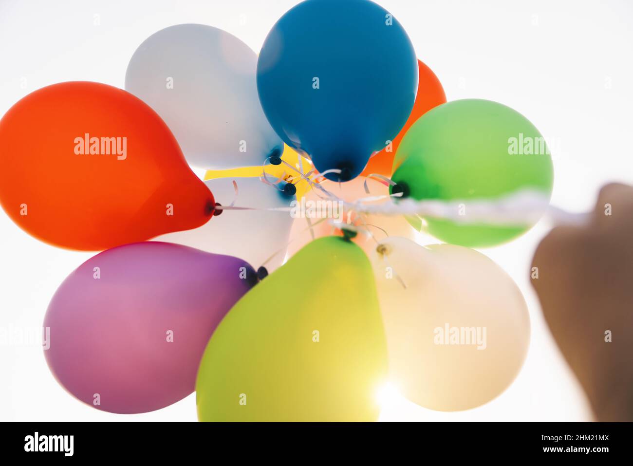 Colorful bunch of balloons Stock Photo - Alamy