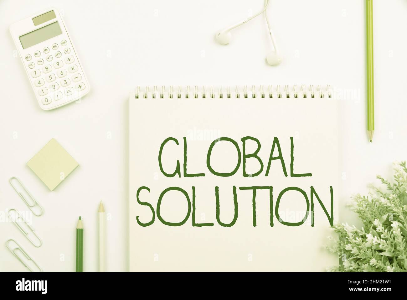Conceptual caption Global Solution. Word Written on dealing with a ...