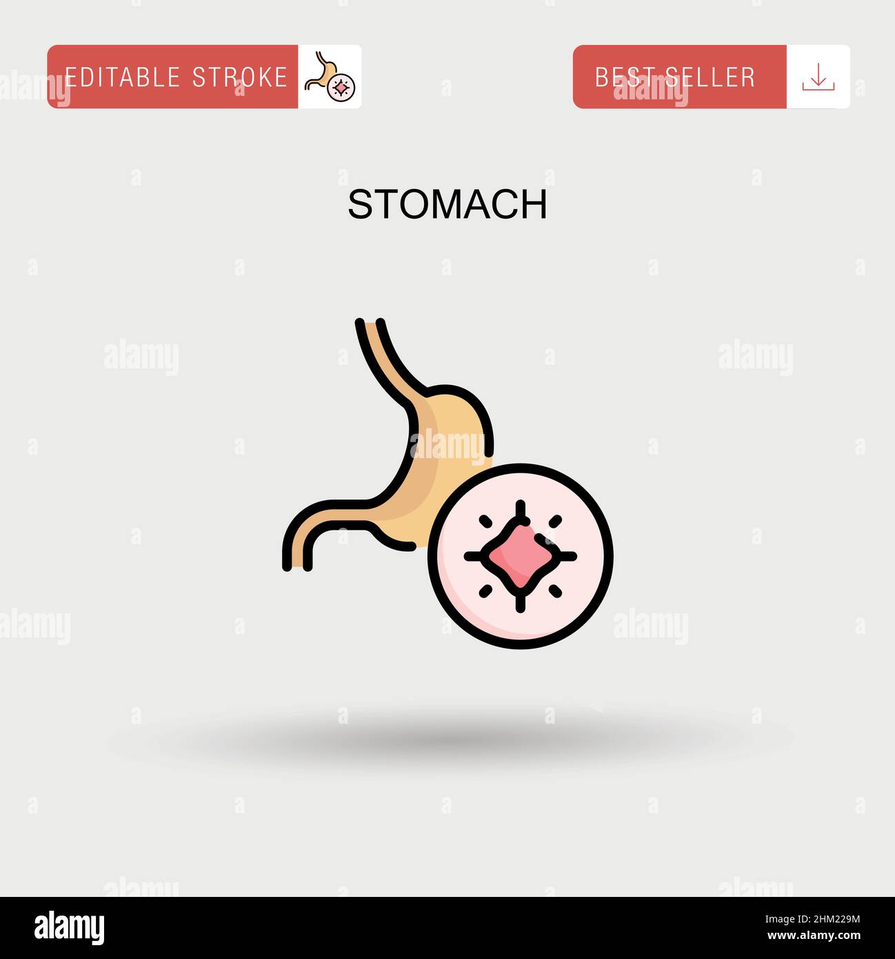 Stomach Simple vector icon Stock Vector Image & Art - Alamy