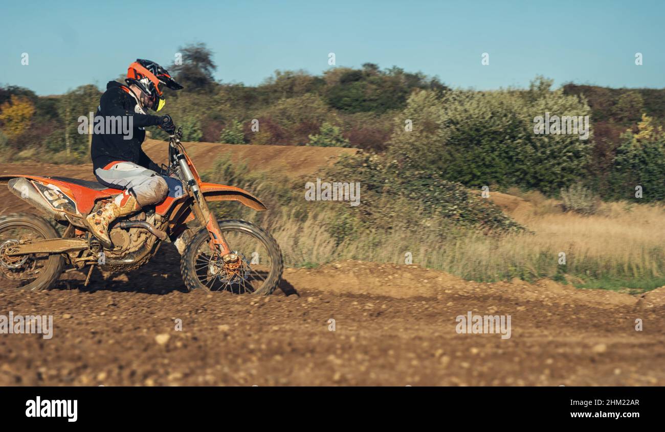 Enduro motorcycle rider driving in hi-res stock photography and images ...