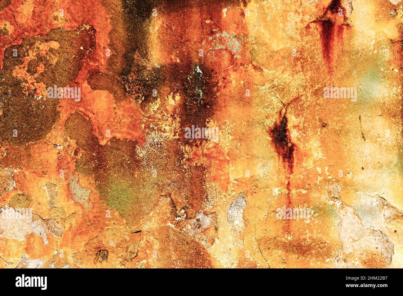 Background concrete wall, traces of weathering, worn wall damaged paint ...