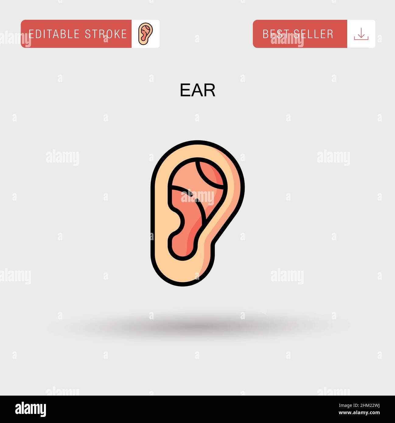 Ear Simple vector icon Stock Vector Image & Art - Alamy