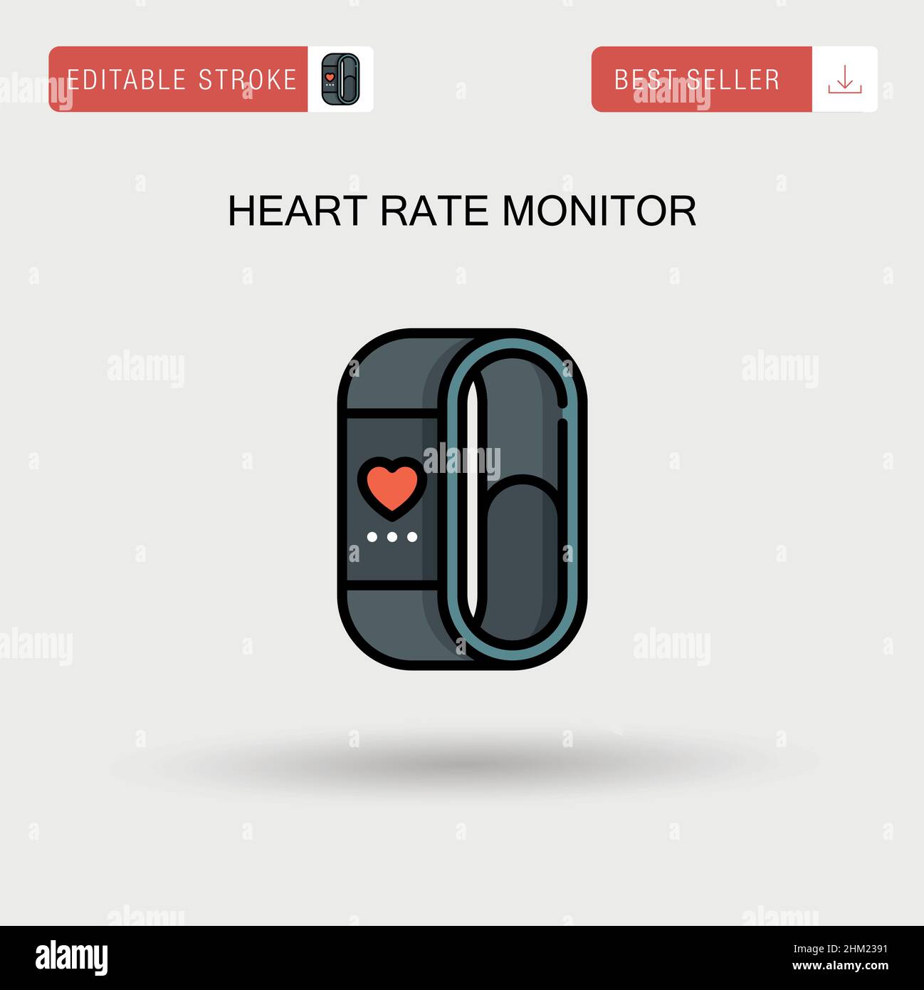 Heart rate monitor Simple vector icon Stock Vector Image & Art - Alamy