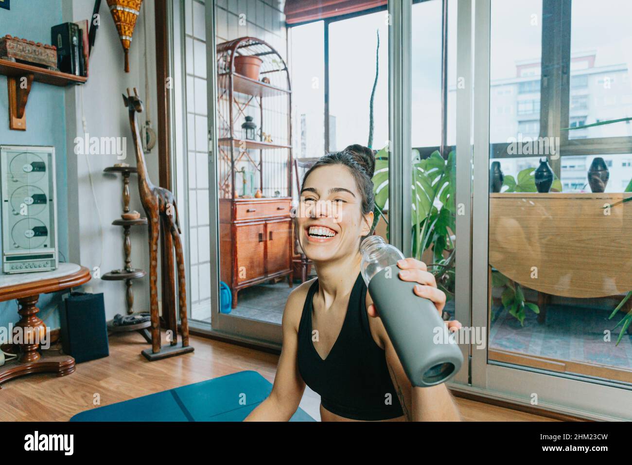 Female teacher drinking water hi-res stock photography and images - Alamy