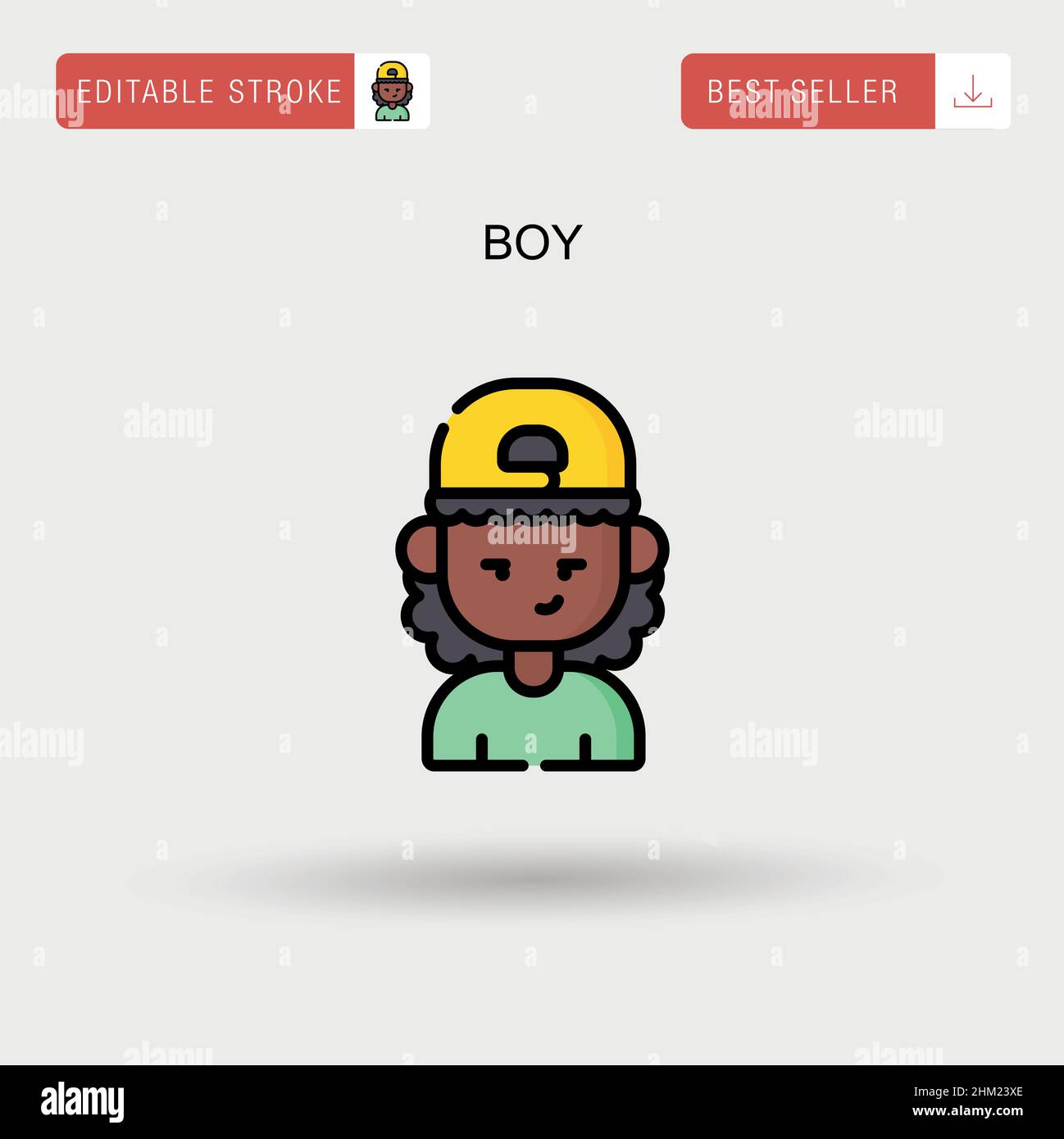 Cartoon boy icon hi-res stock photography and images - Alamy