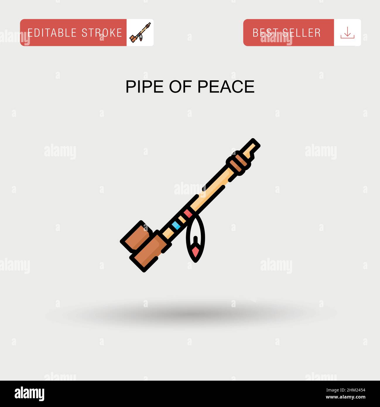 Pipe of peace Simple vector icon Stock Vector Image & Art - Alamy