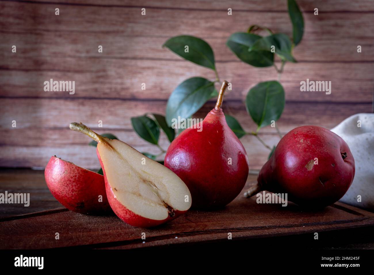 Pears cut in half isolated hi-res stock photography and images - Alamy