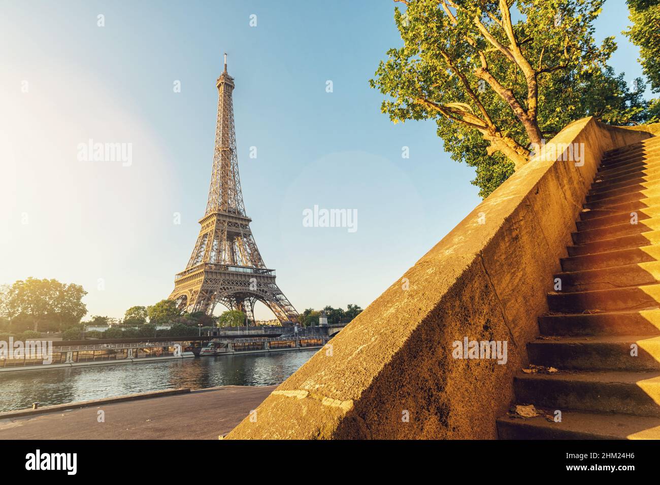 Eiffel tower at summer, Paris. France Stock Photo - Alamy