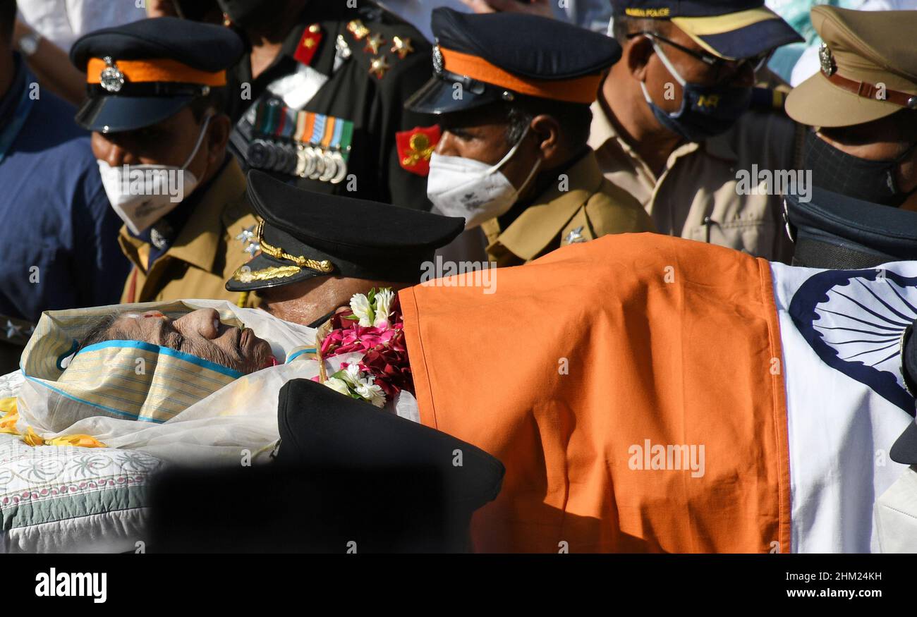(EDITORS NOTE: Image depicts death)Legendary singer Lata Mangeshkar's ...
