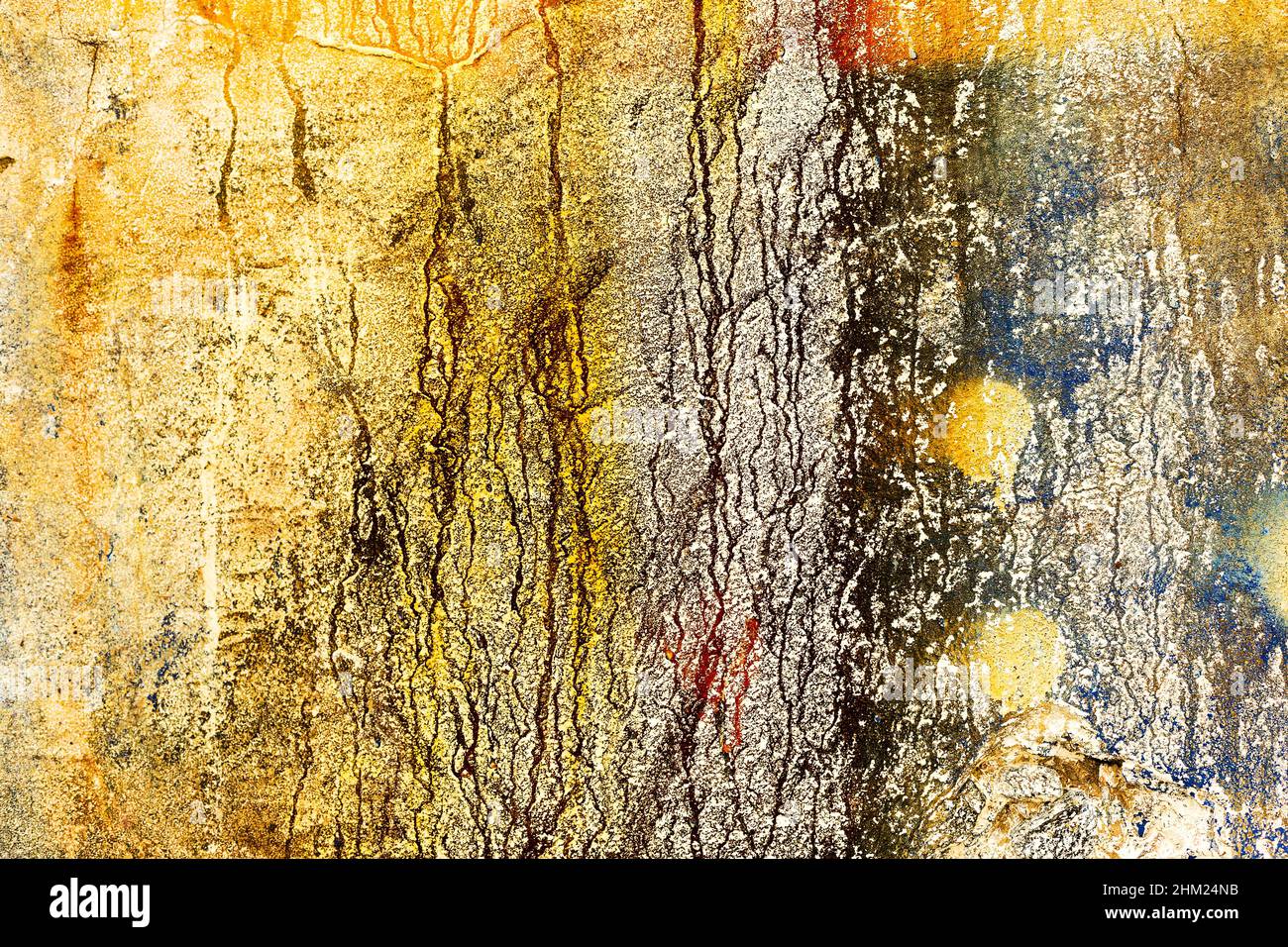 Background concrete wall, traces of weathering, worn wall damaged paint ...