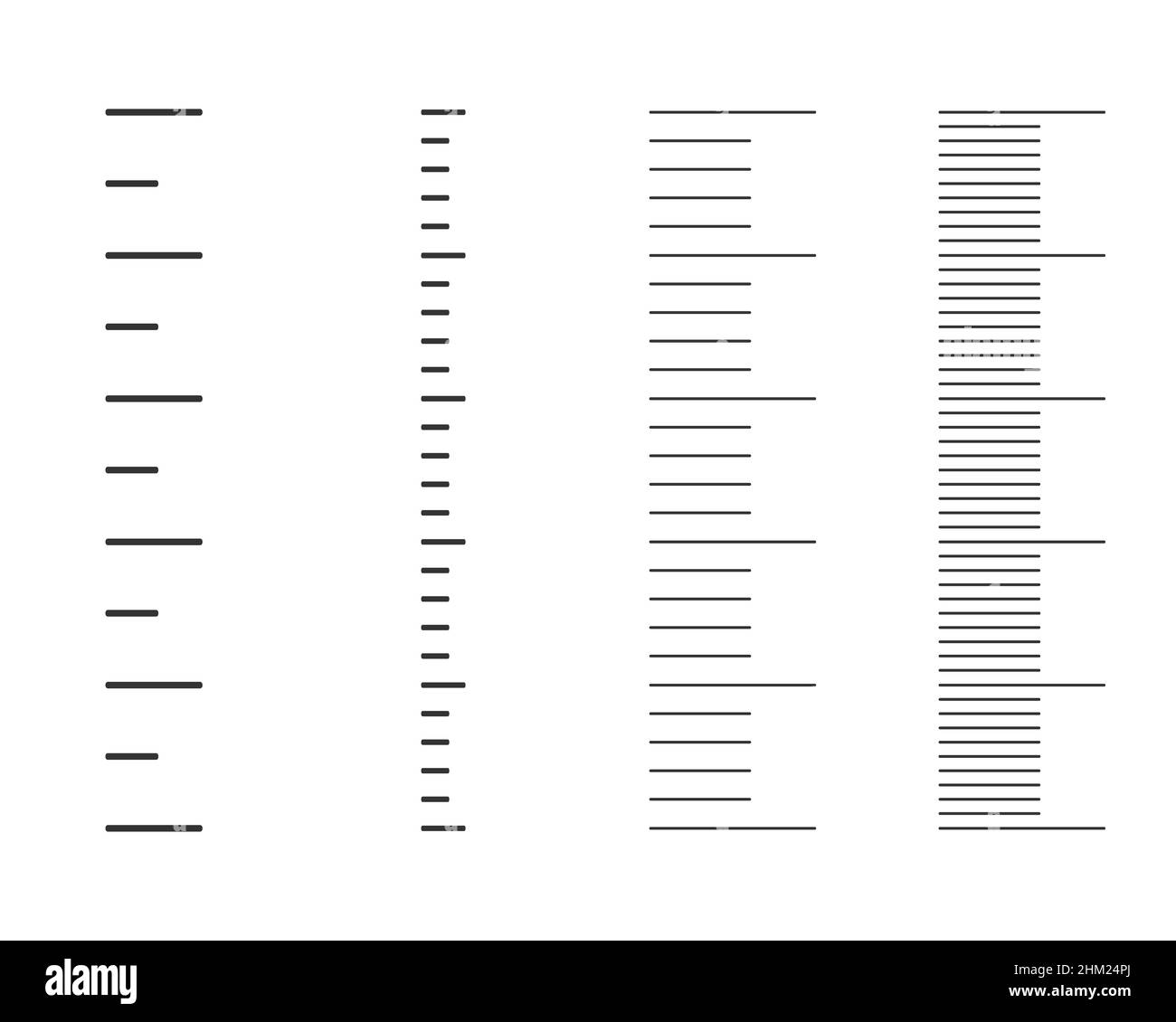 Vertical stadiometer, height chart or meteorological thermometer scales ...