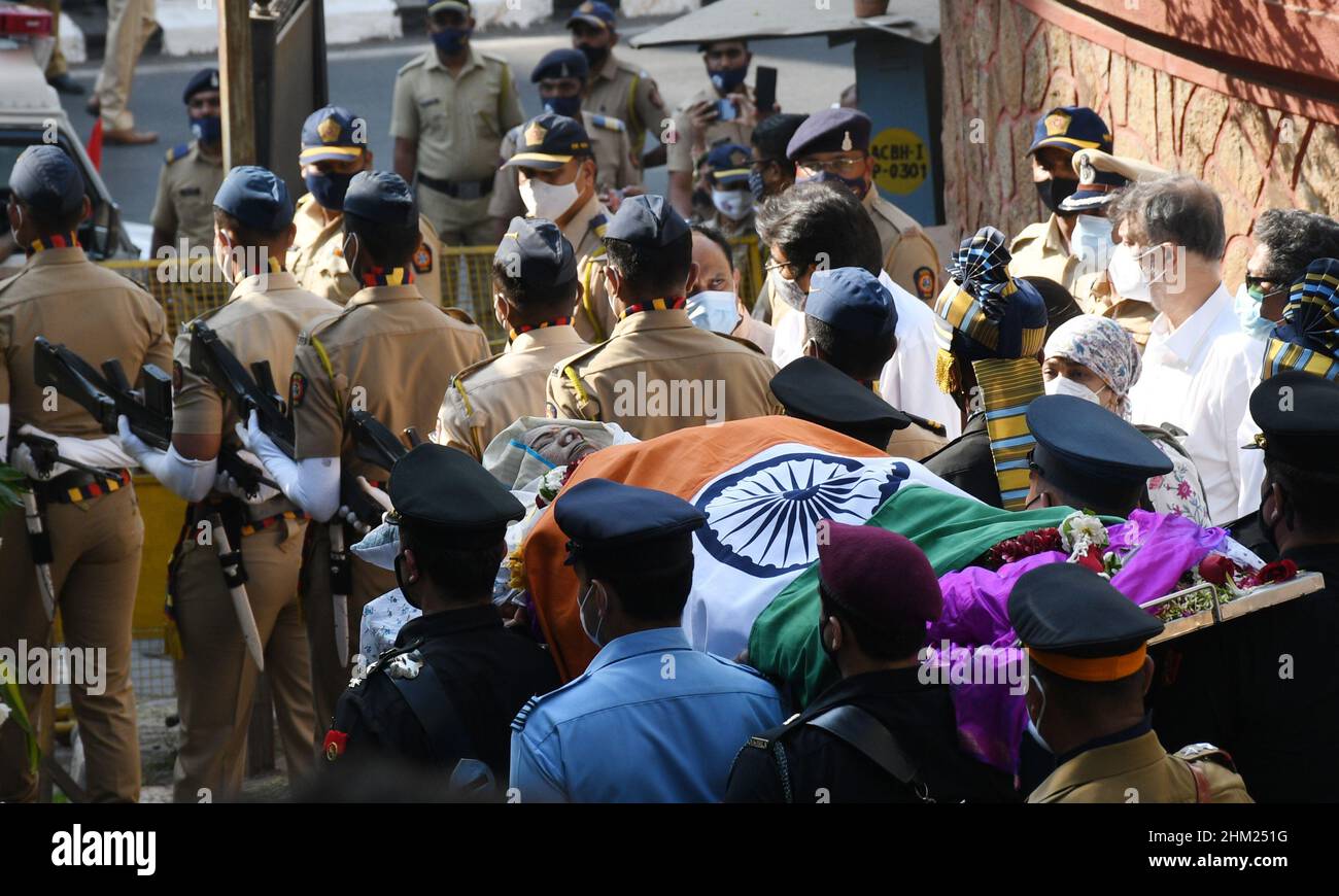Mumbai, India. 06th Feb, 2022. (EDITORS NOTE: Image depicts death ...