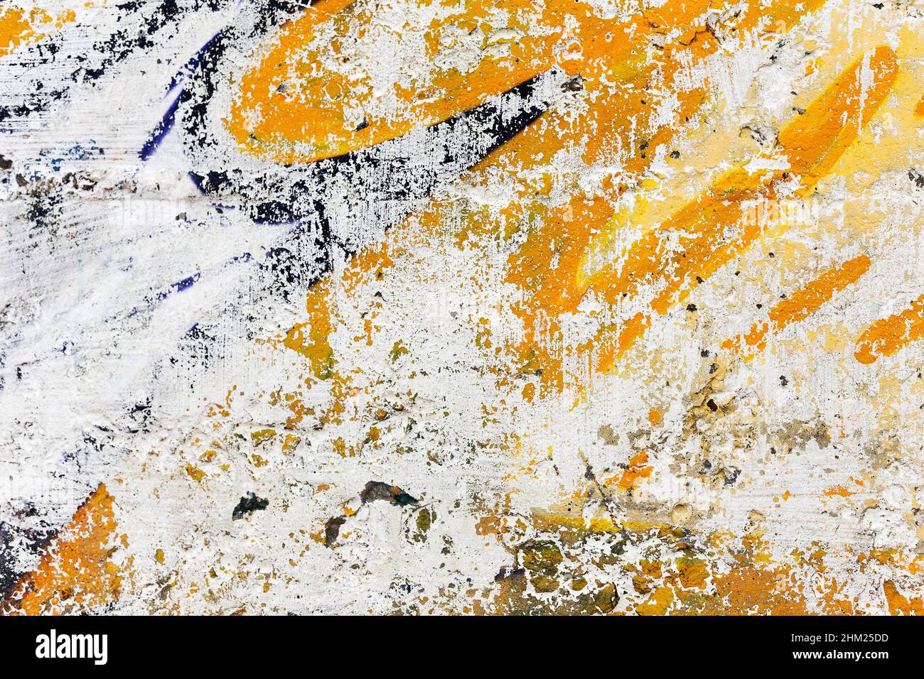 Background concrete wall, traces of weathering, worn wall damaged paint ...